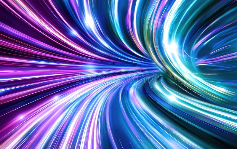Colorful Light Trails Swirling in an Abstract Pattern Creating a Sense ...