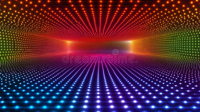 Colorful Light Tunnel Abstract Background Design Stock Illustration ...