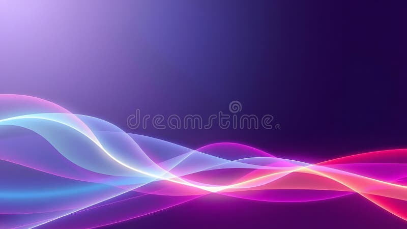 Colorful Light Waves Abstract Background with Soft Gradients and Curves ...