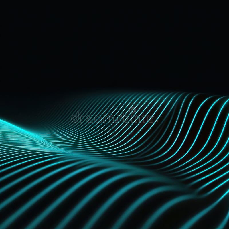 Colorful Light Waves Create a Mesmerizing Visual Display in a Dark ...
