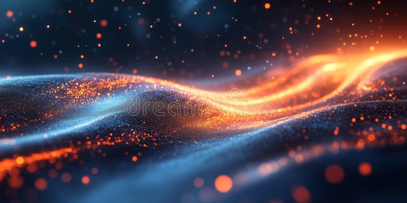 Colorful Light Waves with Shimmering Particles Create a Mesmerizing ...