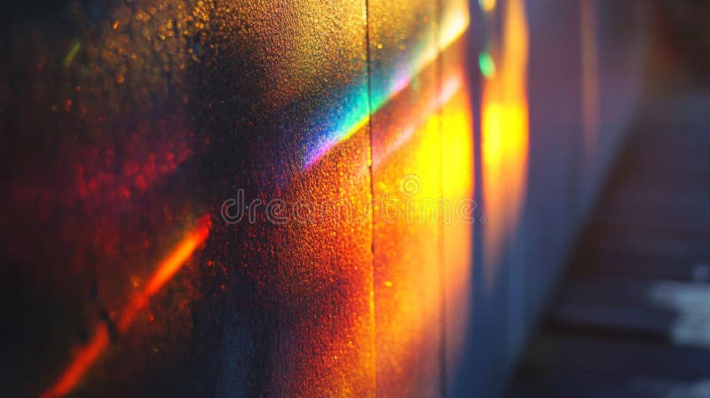 Colorful Light through Wet Window Pane Stock Illustration ...