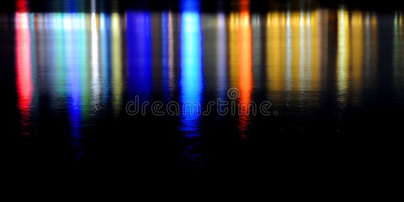 Reflection Of Lighting On Water Stock Photo - Image of illumination ...