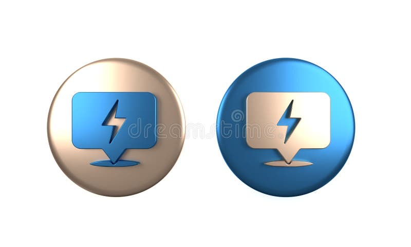 Colorful Lightning Bolt Icon Isolated on White Background. Flash Icon ...