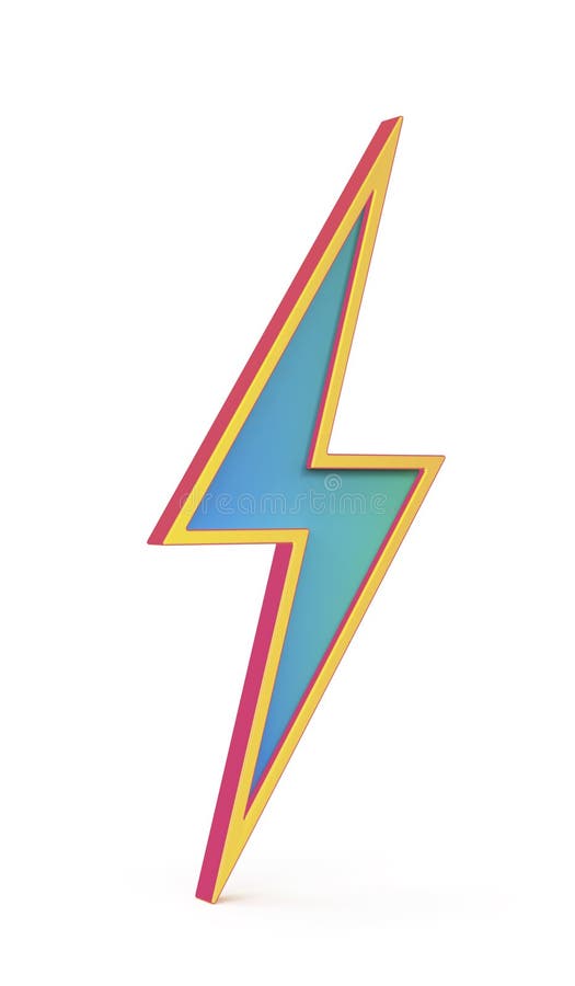 Colorful Lightning Bolt Symbol Stock Photo - Illustration of icon ...