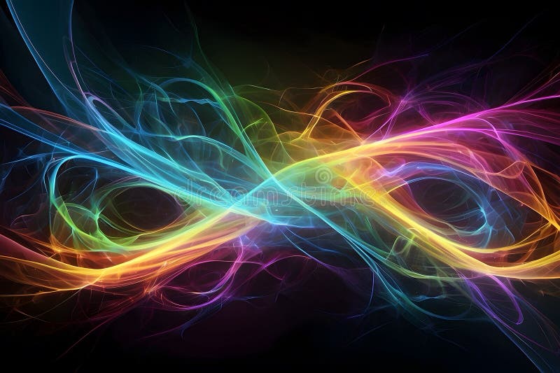 Colorful Lights Abstract Wallpaper Stock Illustration - Illustration of ...