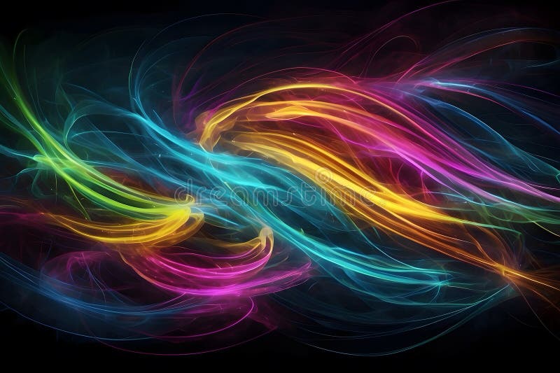 Colorful Lights Abstract Wallpaper Stock Illustration - Illustration of ...