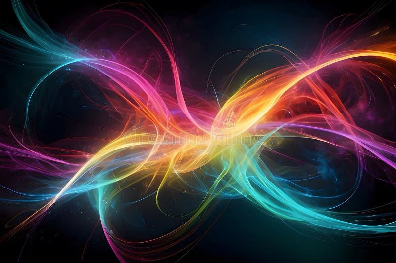 Colorful Lights Abstract Wallpaper Stock Illustration - Illustration of ...