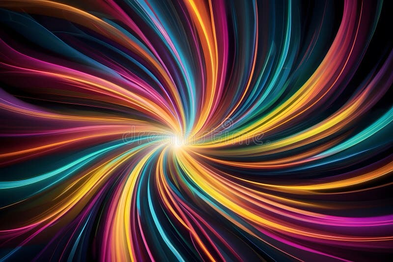 Colorful Lights Abstract Wallpaper Stock Illustration - Illustration of ...