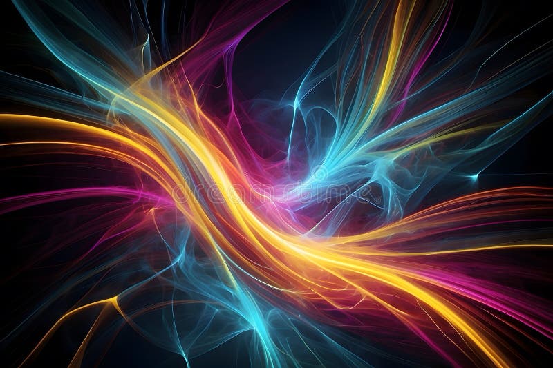 Colorful Lights Abstract Wallpaper Stock Illustration - Illustration of ...