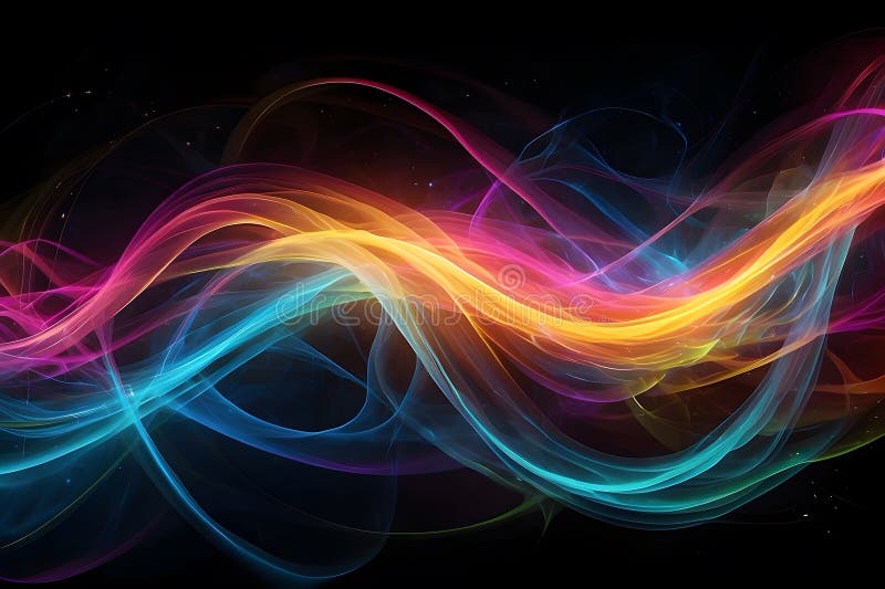 Colorful Lights Abstract Wallpaper Stock Illustration - Illustration of ...