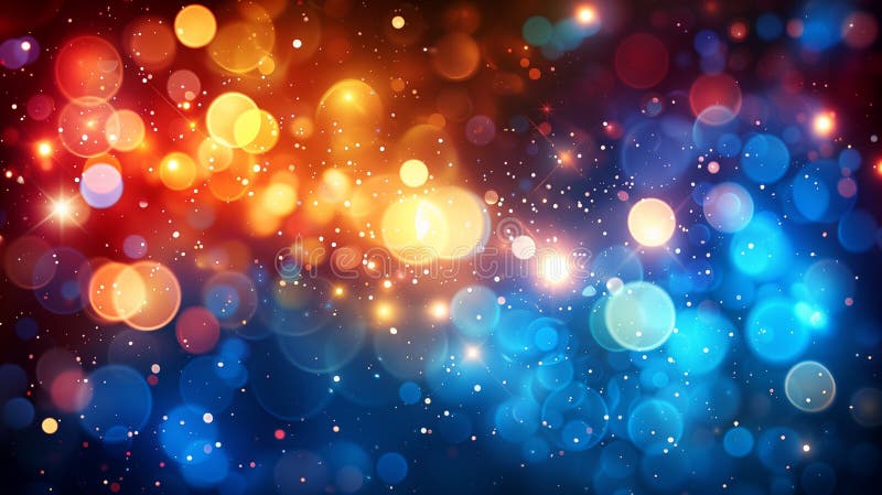 Colorful Lights Blur on Dark Blue Background Stock Illustration ...