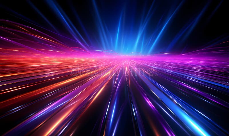 A Colorful Lights in a Dark Sky, Abstract Neon Wallpaper Stock ...