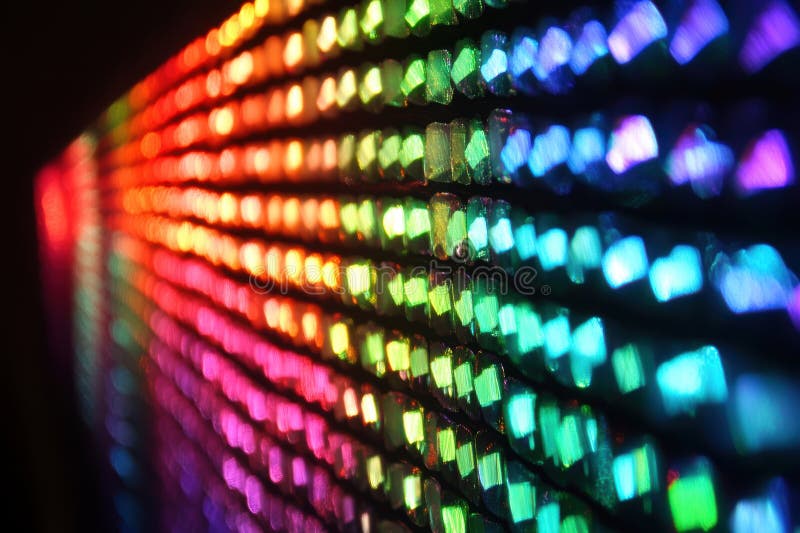Colorful Lights Illuminate a Wall, Creating a Vibrant and Dynamic ...