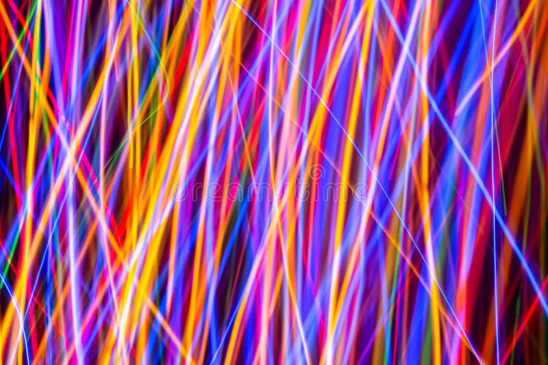 Colorful Lights on the Long Exposure with Motion Background, Abstract ...