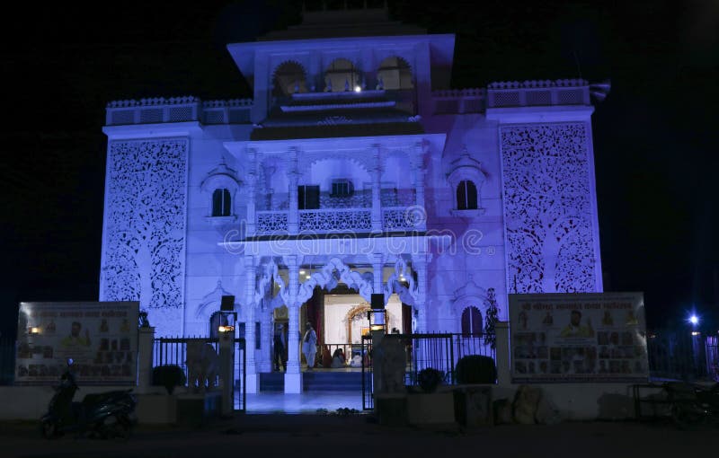 Colorful Lights in Temple Night View Editorial Photography - Image of ...