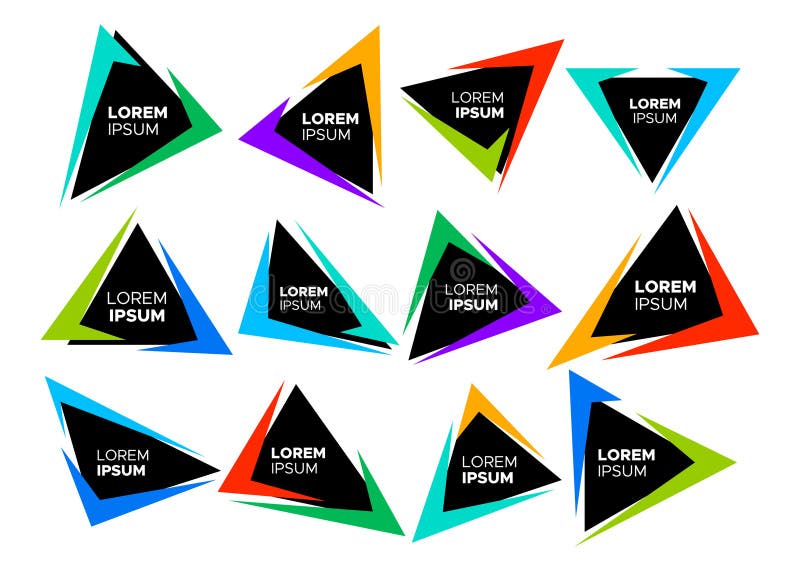 Colorful Line Abstract Triangle Border Logo Design. Simple Triangle ...