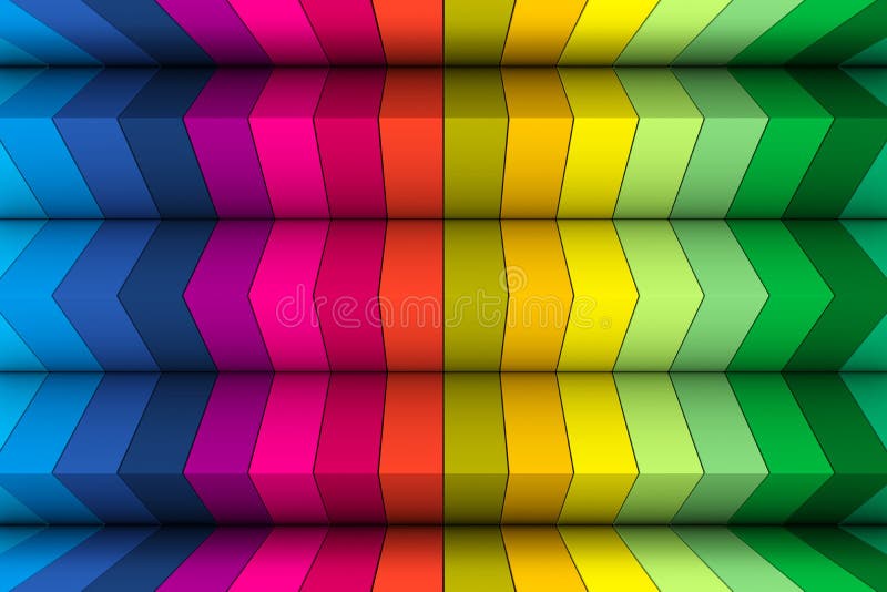 Colorful Line Angles Abstract Background 3D Stock Illustration ...