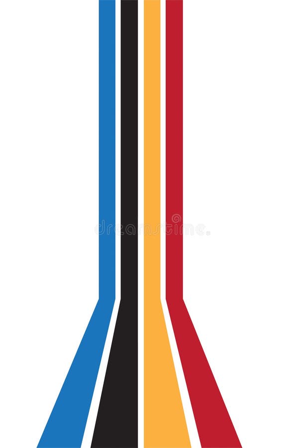 Colorful Line Border stock illustration. Illustration of movement ...