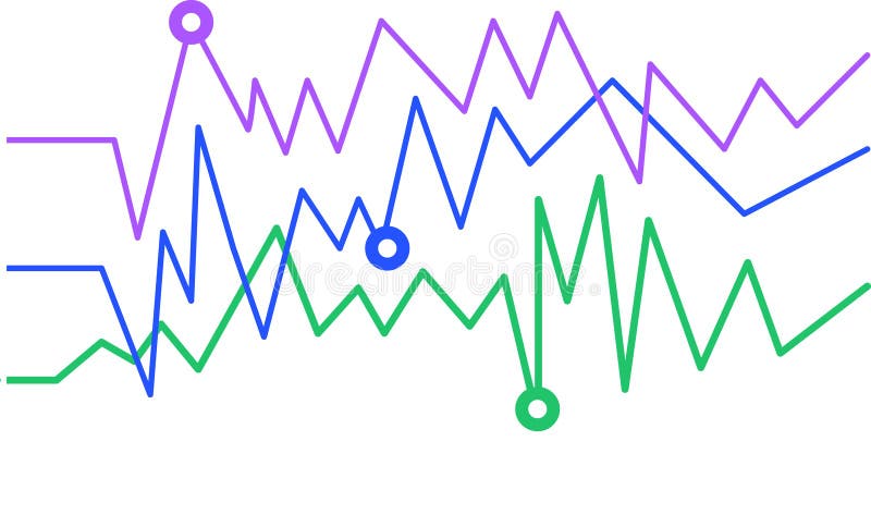Colorful Line Graphs are Fluctuating, Representing Data Trends with ...
