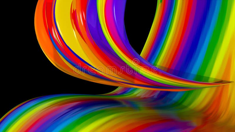 Colorful Linear Abstraction in the Space, Background with Bright ...
