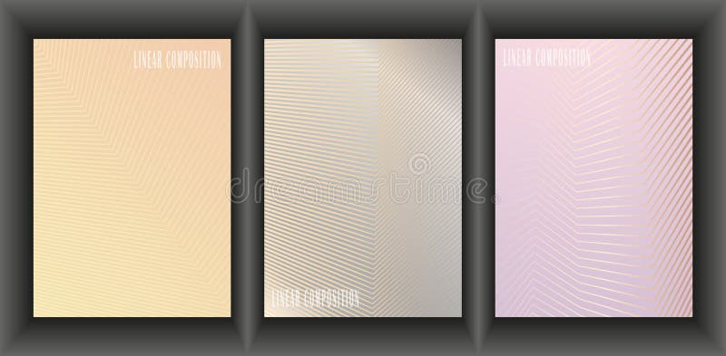 Colorful Linear Composition. a Set of Layouts for the Design of Banners ...