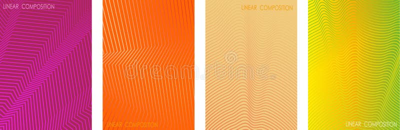 Colorful Linear Composition. a Set of Layouts for the Design of Banners ...