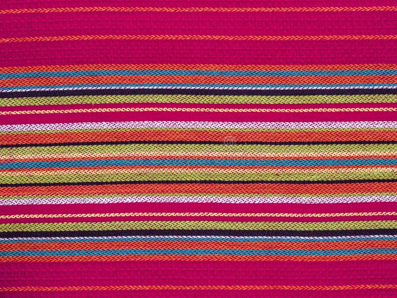 The Colorful Linear Patterns of a Cloth Dishtowel Stock Photo - Image ...