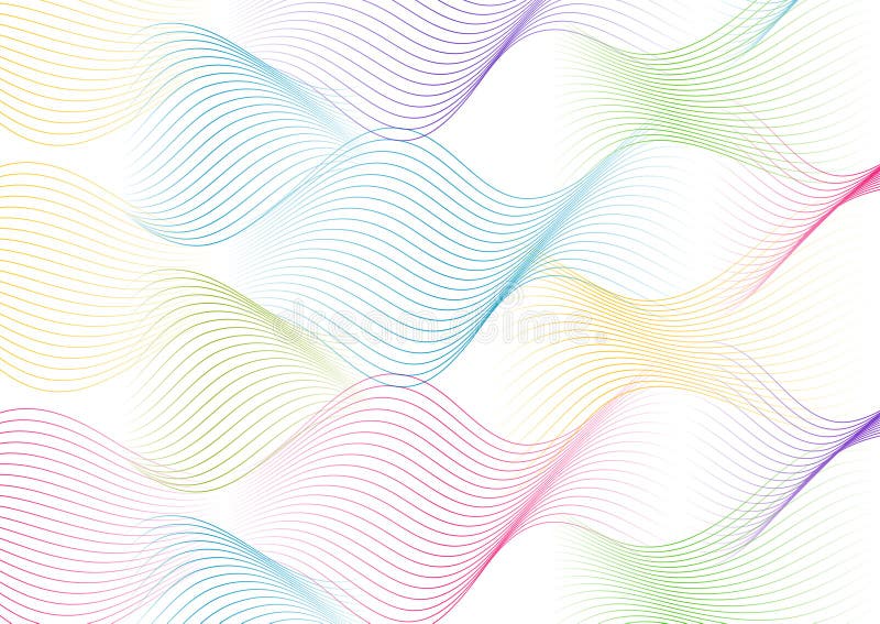 Colorful Linear Waves Pattern Elegant Abstract Background Stock ...