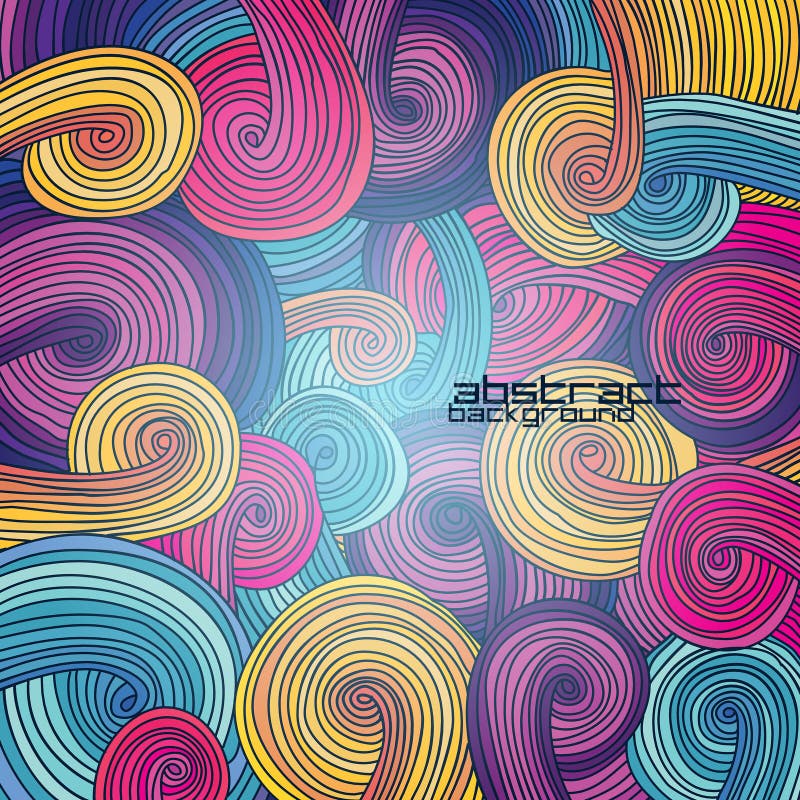 Colorful Linear Wavy Texture. Stock Vector - Illustration of storm ...