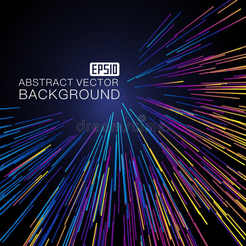 Colorful Lines Composition Glowing Beams Background Illustration ...