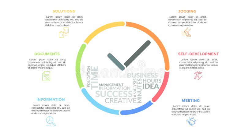 Colorful Lines Forming Clock with Hands and Word Cloud Inside it ...