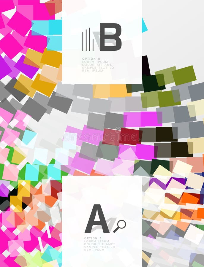 Colorful Lines, Rectangles and Stripes with Option Infographics Stock ...