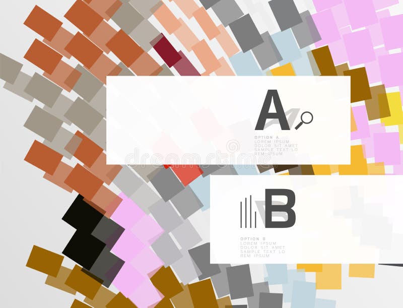Colorful Lines, Rectangles and Stripes with Option Infographics Stock ...