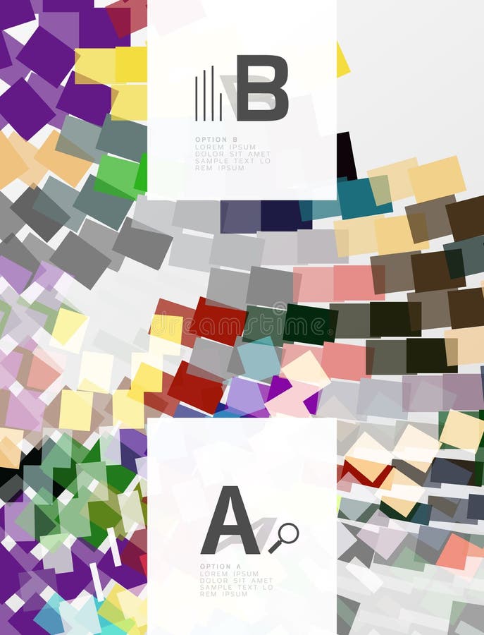 Colorful Lines, Rectangles and Stripes with Option Infographics Stock ...
