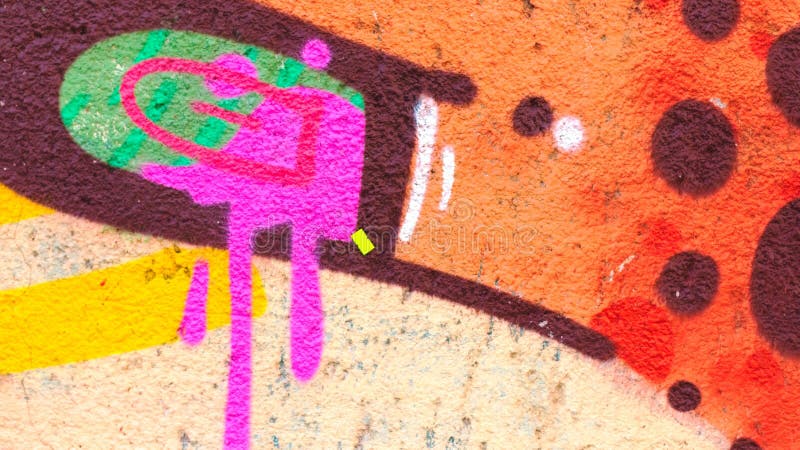 Colorful Lines and Shapes Spray Painted on a Wall Stock Photo - Image ...