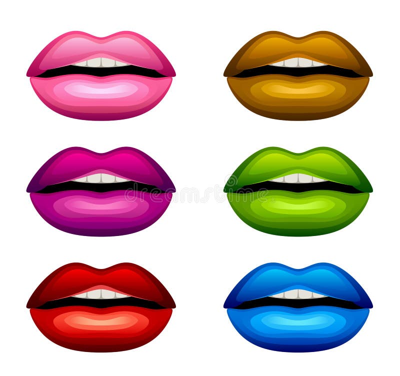 Lips stock vector. Illustration of correction, color - 24683410