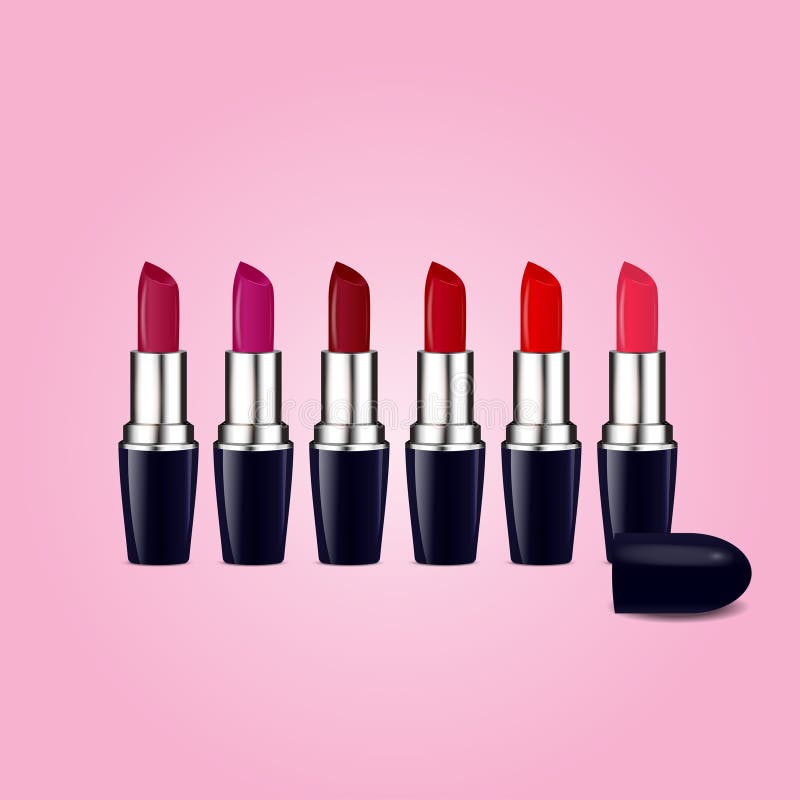Colorful lipstick vector stock vector. Illustration of product - 50826515