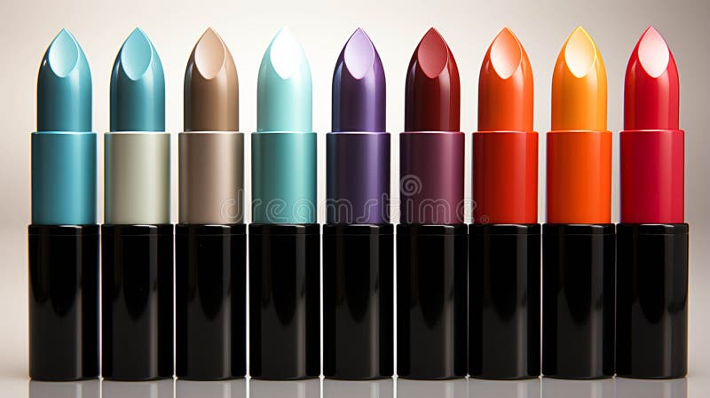 Colorful Lipsticks on White Stock Image - Image of shiny, beautiful ...