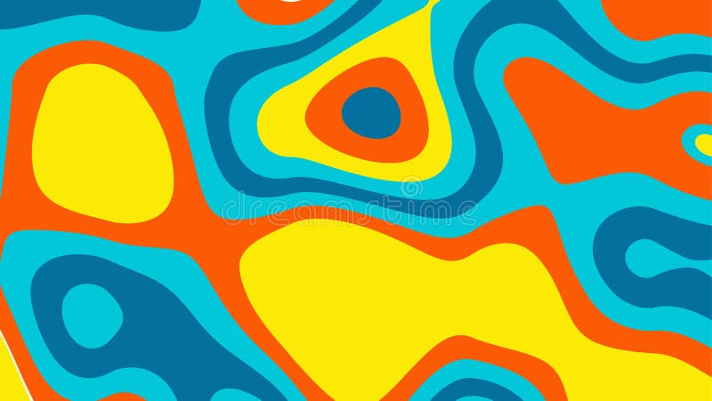 Colorful Liquid Abstract Background. Shapes and Lines with Sinuous ...