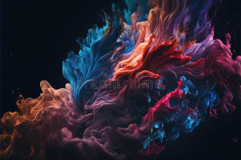 A Colorful Liquid Cloud is Shown in this Image Stock Illustration ...