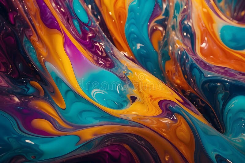A Colorful Liquid Diffusion Abstract Stock Image - Image of blending ...