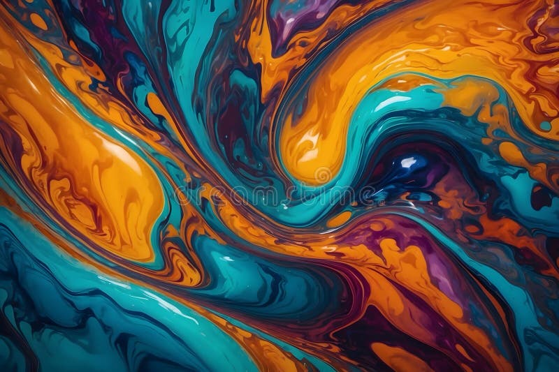 A Colorful Liquid Diffusion Style Abstract Stock Image - Image of blot ...