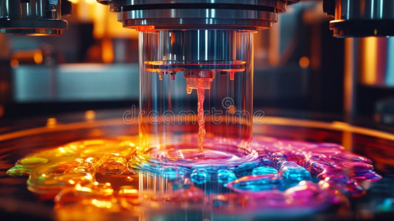 Colorful Liquid Dispensing Industrial Machinery Stock Illustration ...
