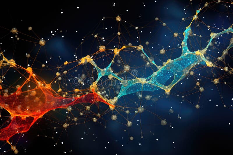 A Colorful Liquid with Dots and Lines Stock Illustration - Illustration ...