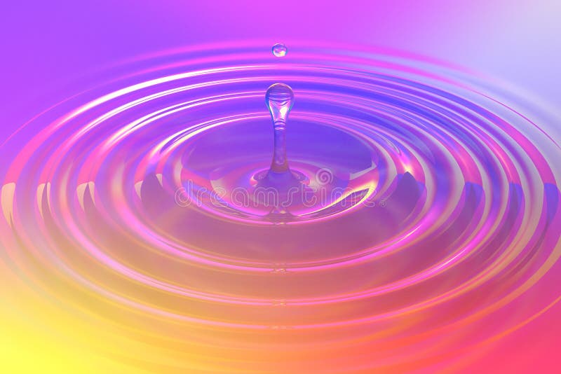 Colorful Liquid Drop or Paint Drop Falling on Color Surface Stock ...