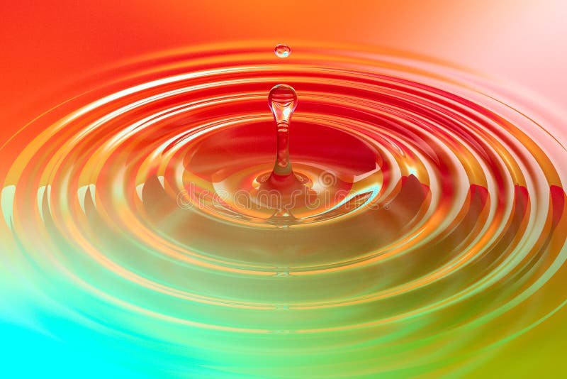 Colorful Liquid Drop or Paint Drop Falling on Color Surface Stock ...