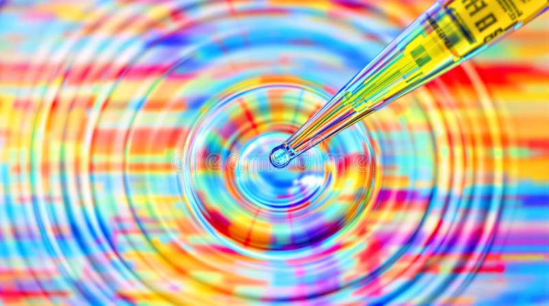 Colorful Liquid Droplet and Circular Ripple Pattern in Science ...