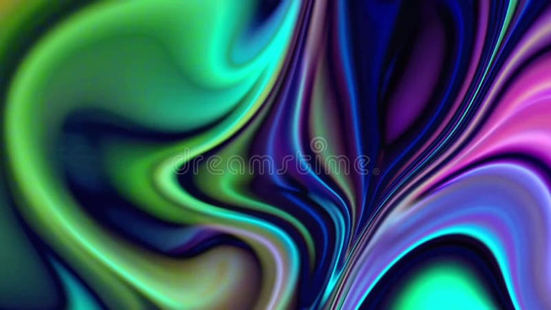 Colorful Liquid Gradient Flow with Iridescent Swirls in Abstract Motion ...