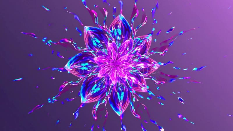 Colorful Liquid Ink Exploding and Splashing Against a Purple Background ...